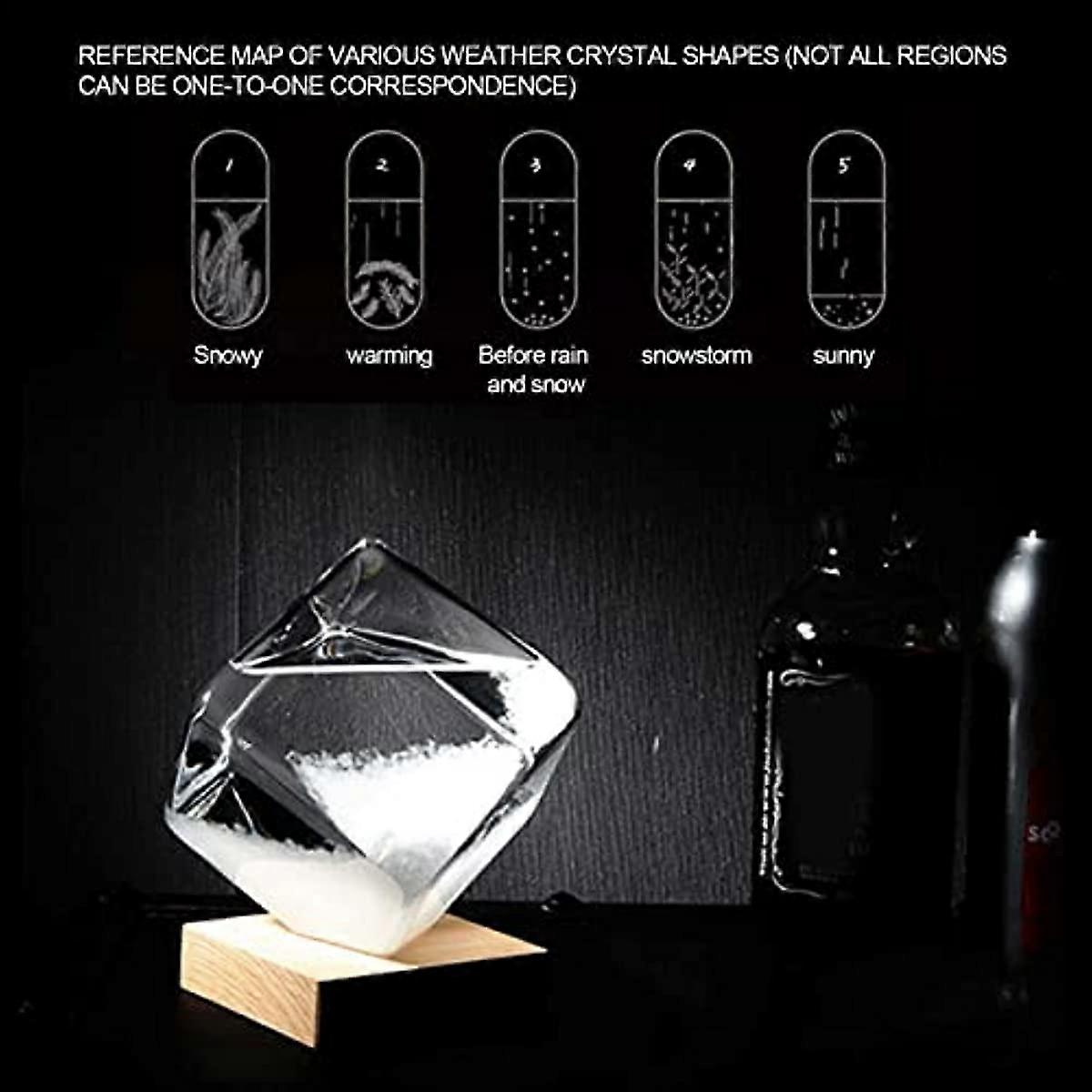 Lamptti Storm Glass Weather Predictor Cube Glass Weather Station ...