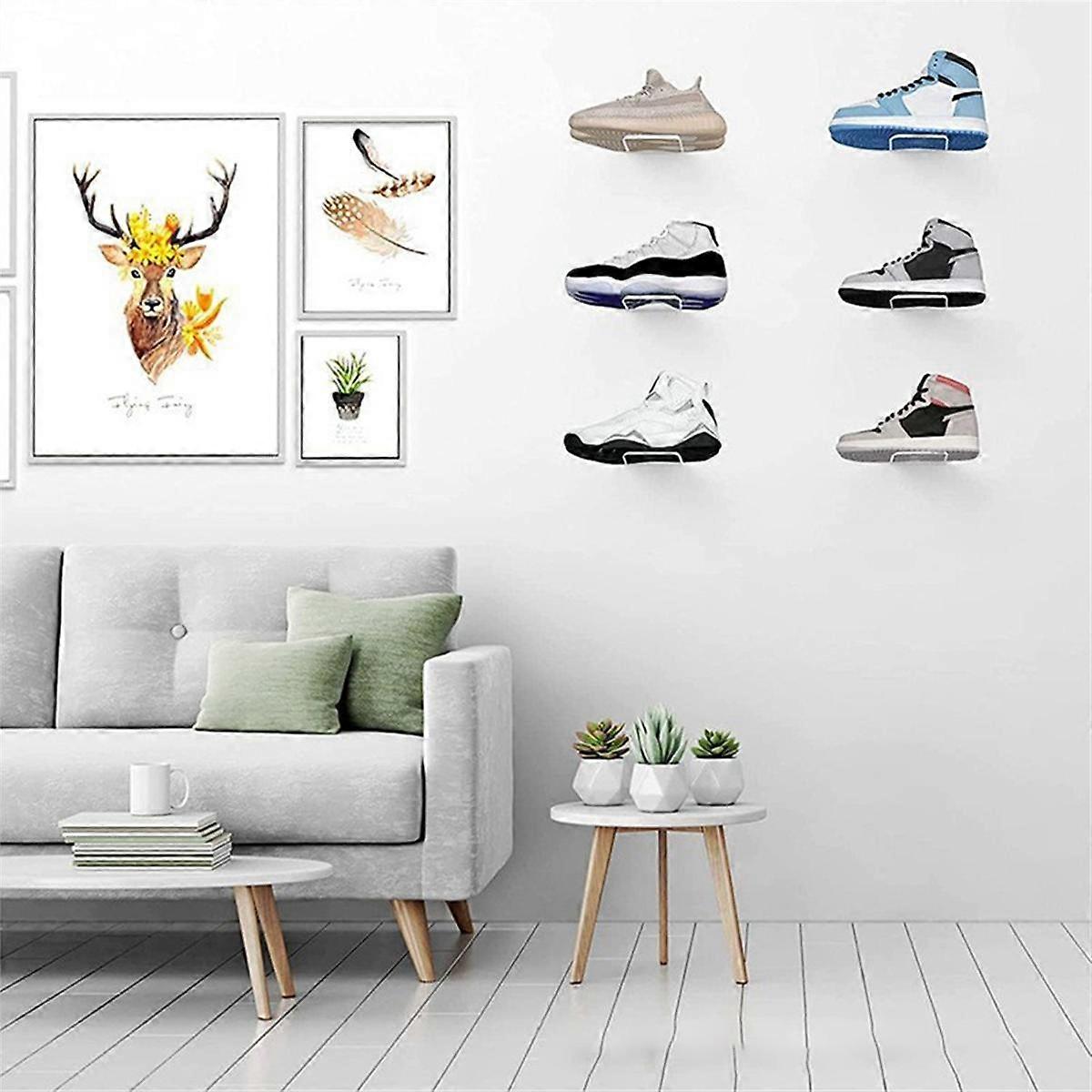 Plastic Floating Shoe Display Rack, Sports Shoe Wall-Mounted Storage ...