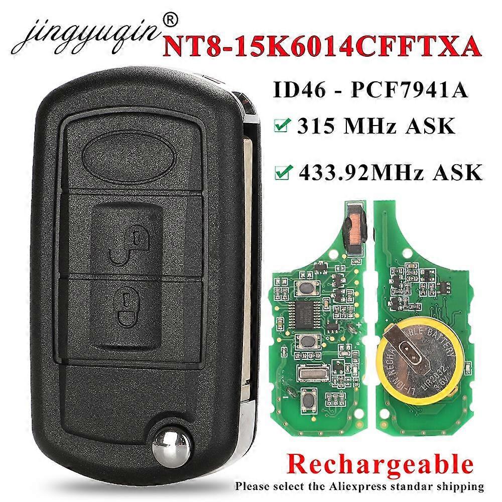 Rechargeable 315Mhz /433MHz ID46 PCF7941 Flip Remote Control Car Key ...