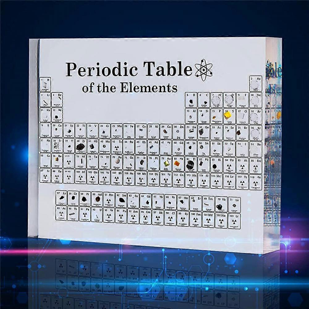 Acrylic Chemical Periodic Table Desk Display With Real Elements Kids ...