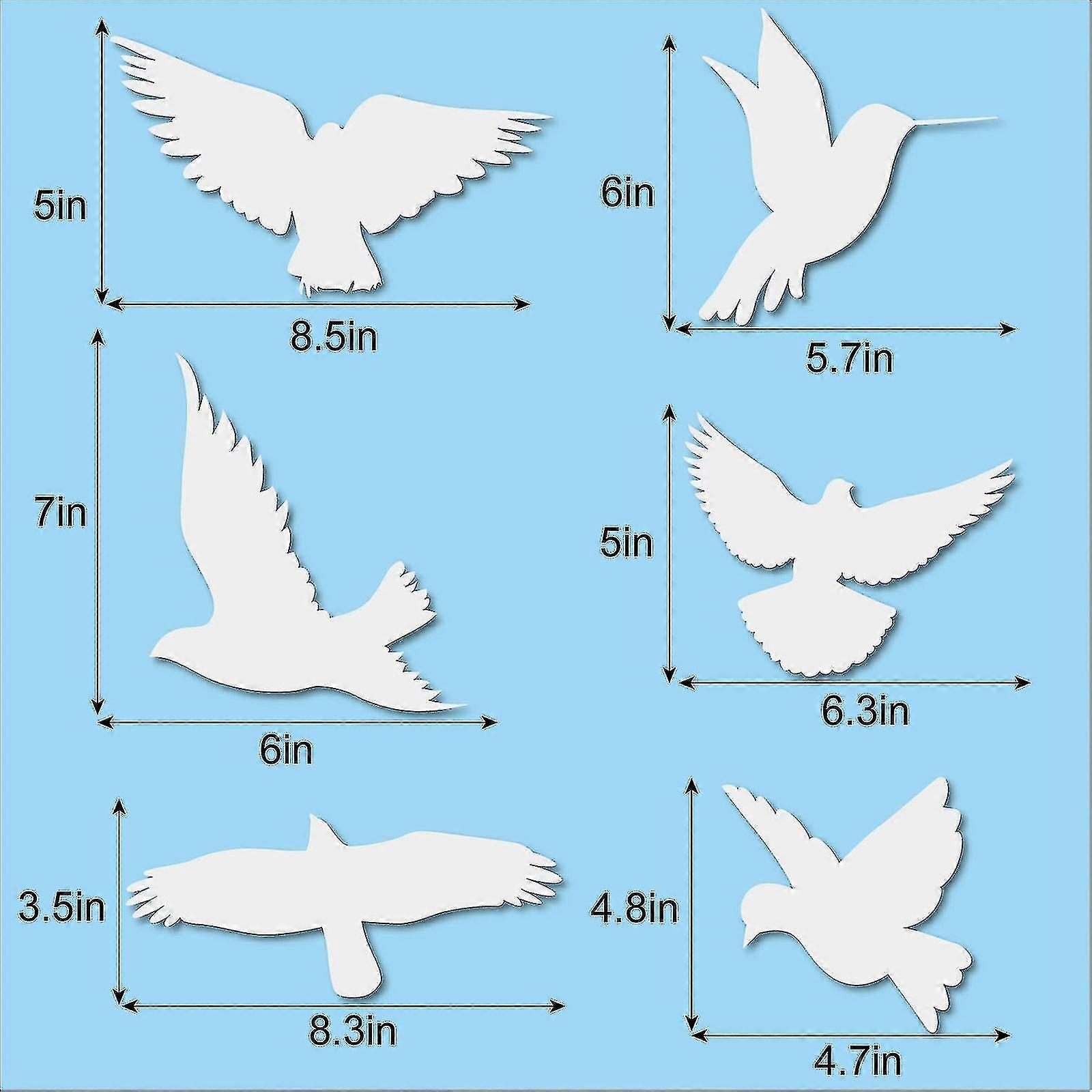 Static Window Stickers To Save Birds From Hitting Glass, White Alert ...