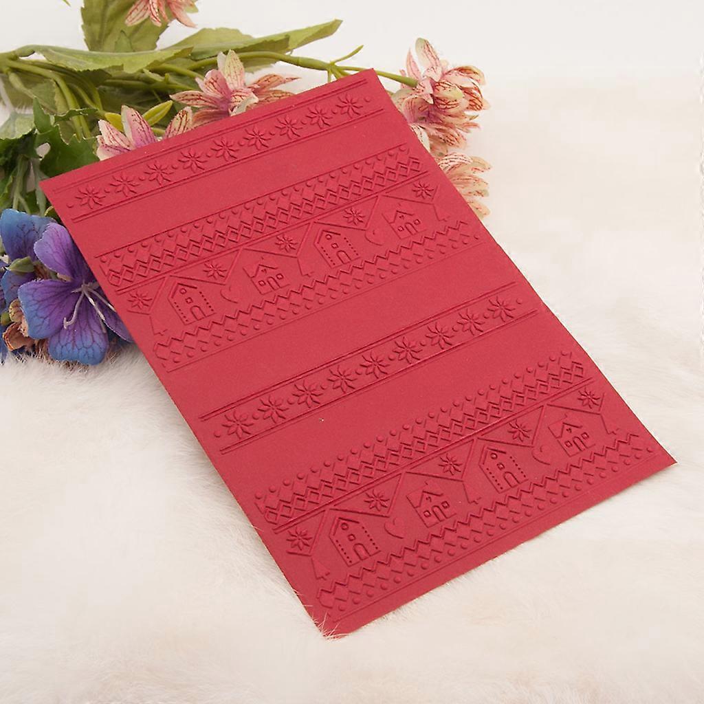 Christmas House Plastic Embossing Folder Stencil Template DIY Craft ...