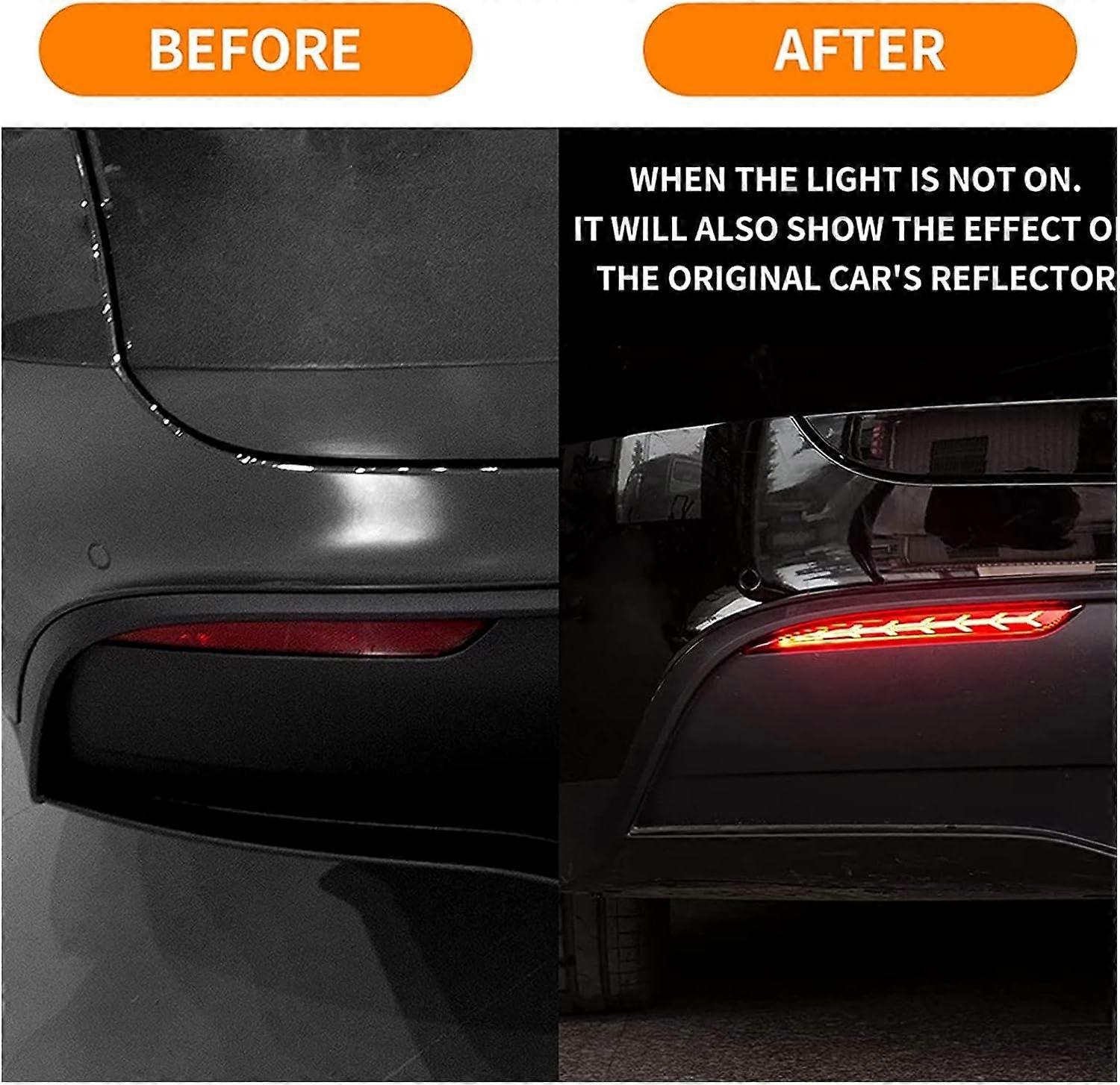 Rear Bumper Turn Brake Fog Tail Light Compatible for Model 3 Y Fishbone ...