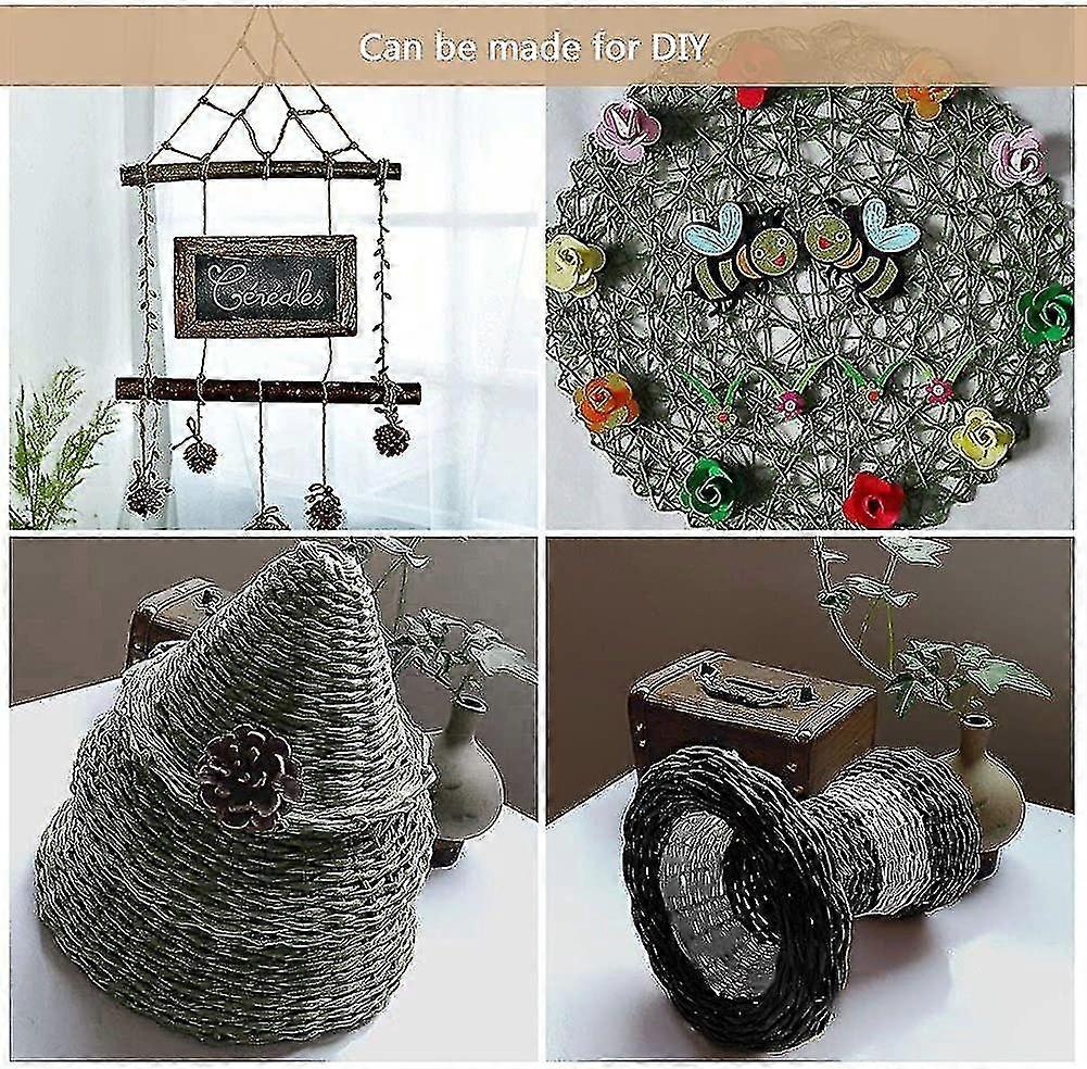 2 X 150m Paper Cord, Paper Thread, Natural Iron Wire Paper Cord, Iron ...