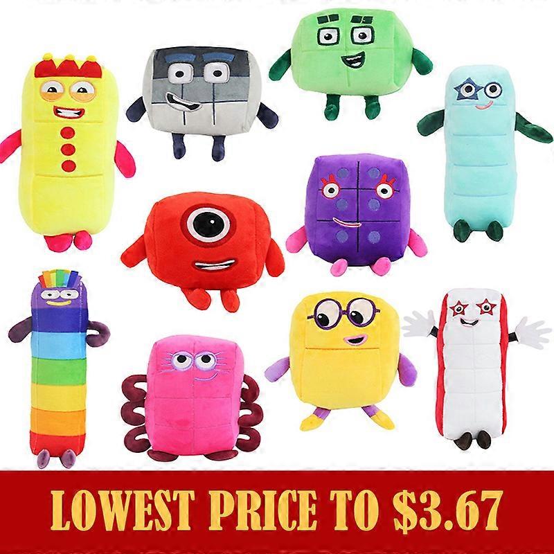 Numberblocks Plush Toys Cartoon Digital Building Blocks Toys ...