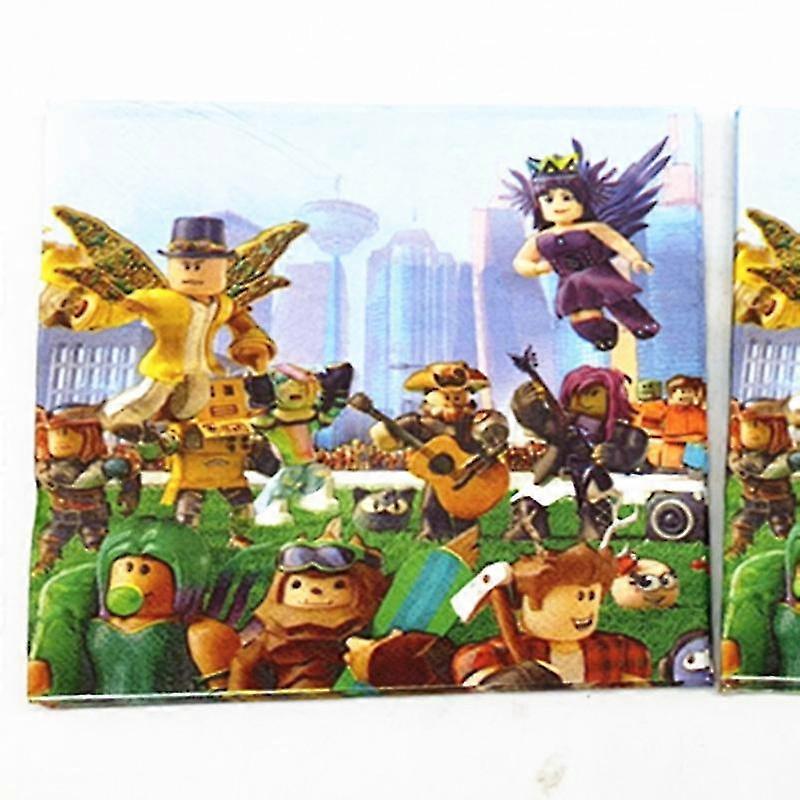 Roblox Game Party Decoration Virtual World Paper Plate Cup Paper Hat 16 ...