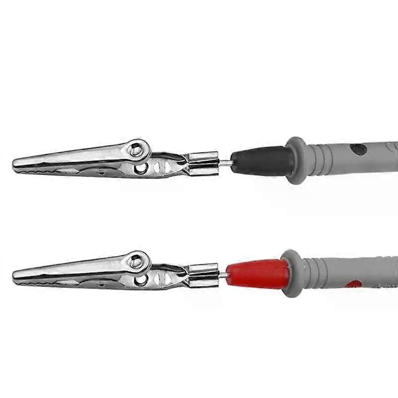 2Pcs Electrical Mini Test Clamp Clips Insulated Safety Multimeter Test ...