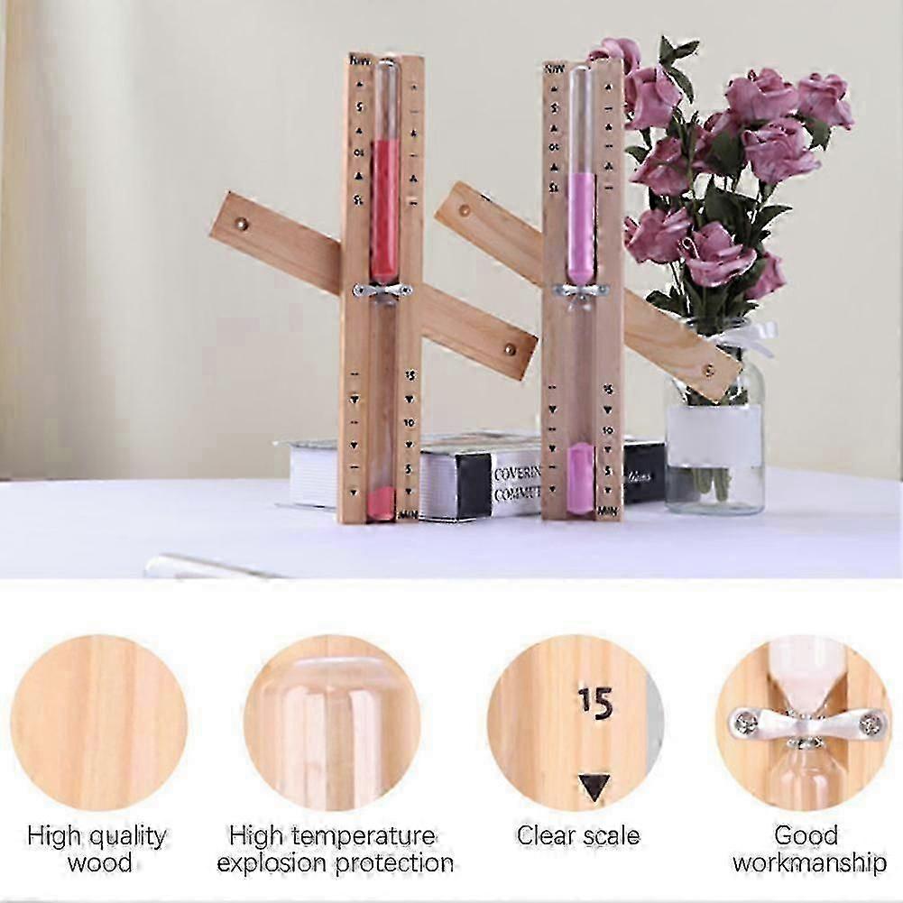 Sauna Timer 15-Minute Hourglass - Wooden Rotatable Sand Timer for ...
