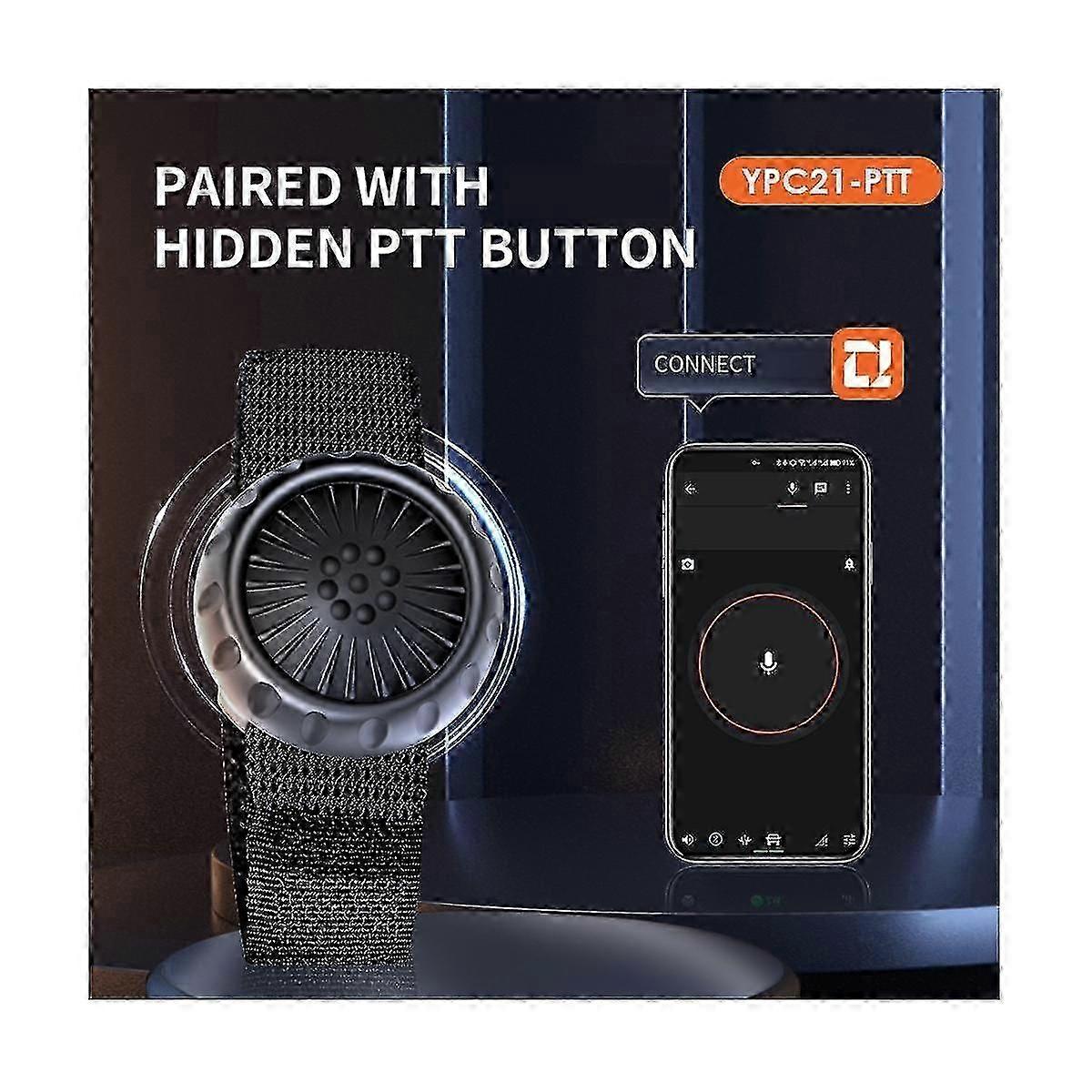 Wireless Bluetooth Ptt Walkie Talkie Control Button With Adjustable ...