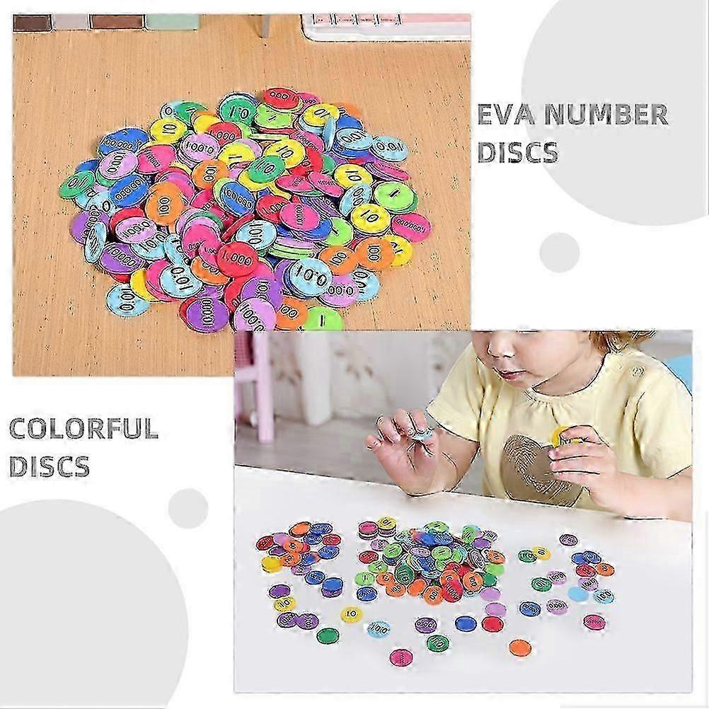 3 Set 10-Value Decimals To Whole Numbers Place Discs Set Educational ...