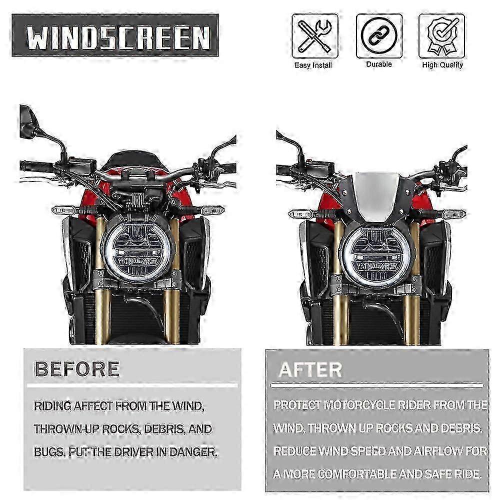 Sport Windshield for Compatible Brand CB650R 2019-2022 Motorcycle Front ...