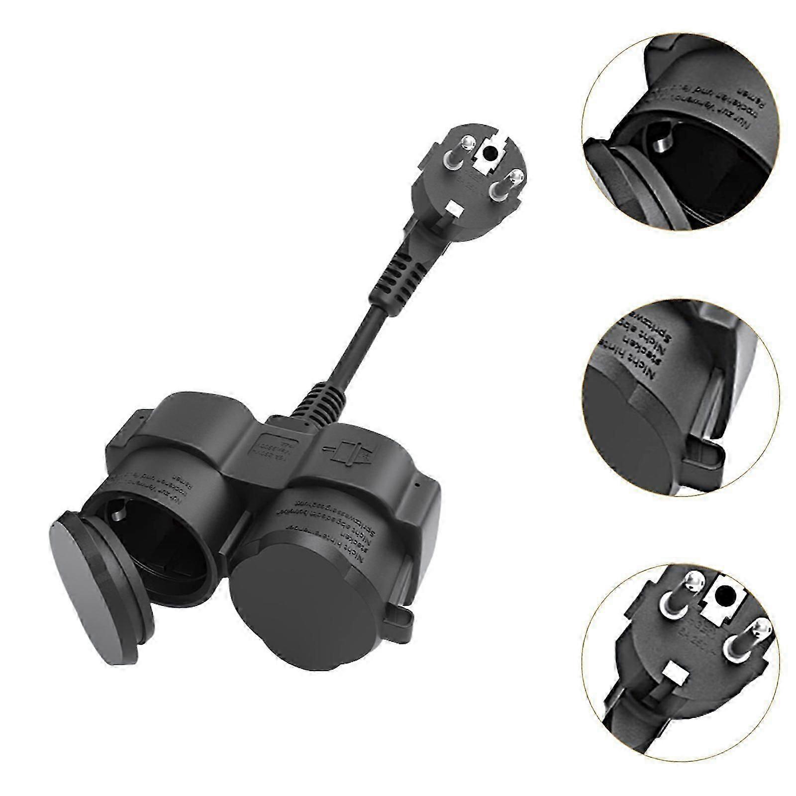 EU Europe Schutzkontakt Extension Cable Dustproof Outlet Power Cord ...
