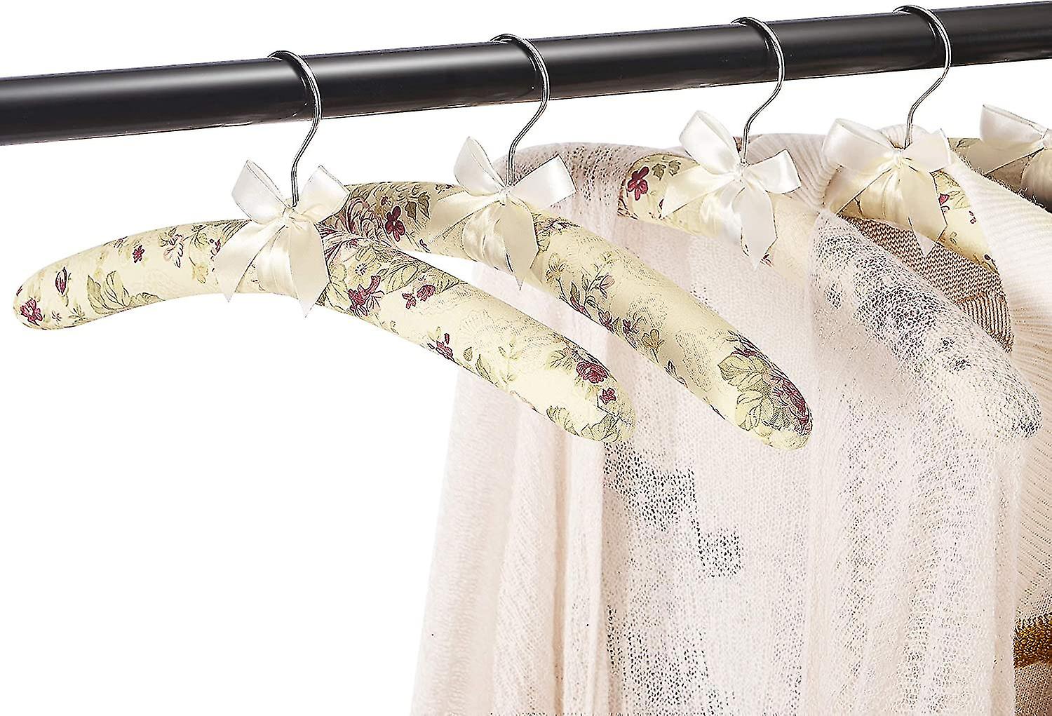 Satin Padded Sweater Hanger Women's Thick Padded Hanger$foam Fabric ...