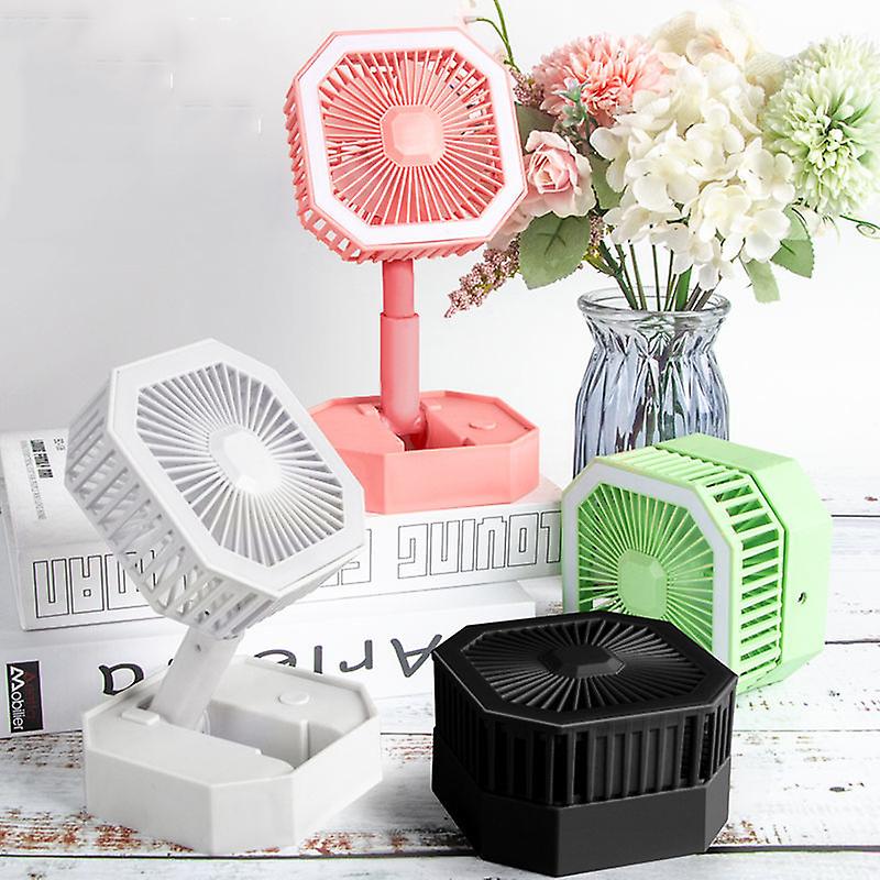 Mini Table Lamp Fan Folding Telescopic Portable Fill Light Touch ...
