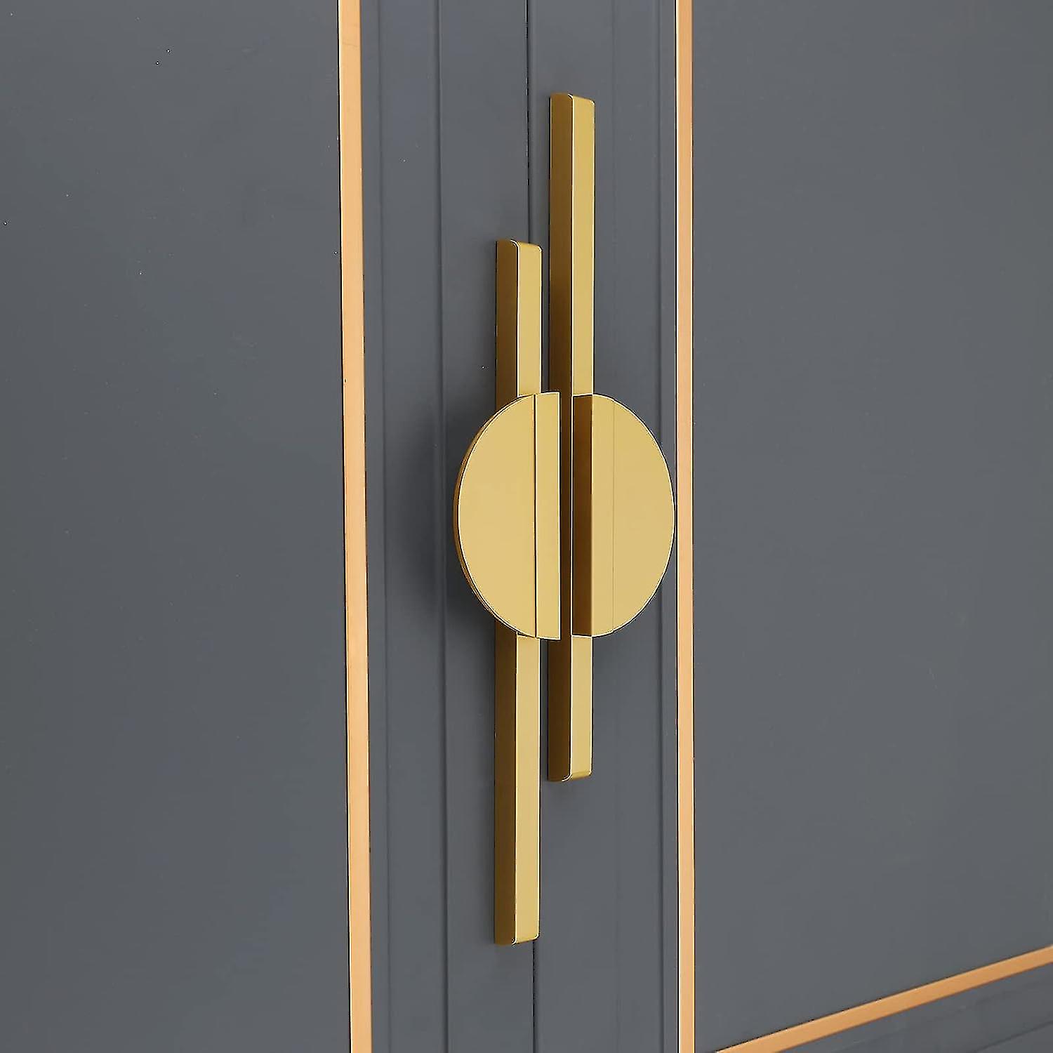 Set Of 4 Kitchen Cabinet Handles 128mm Center Distance Gold Cabinet ...