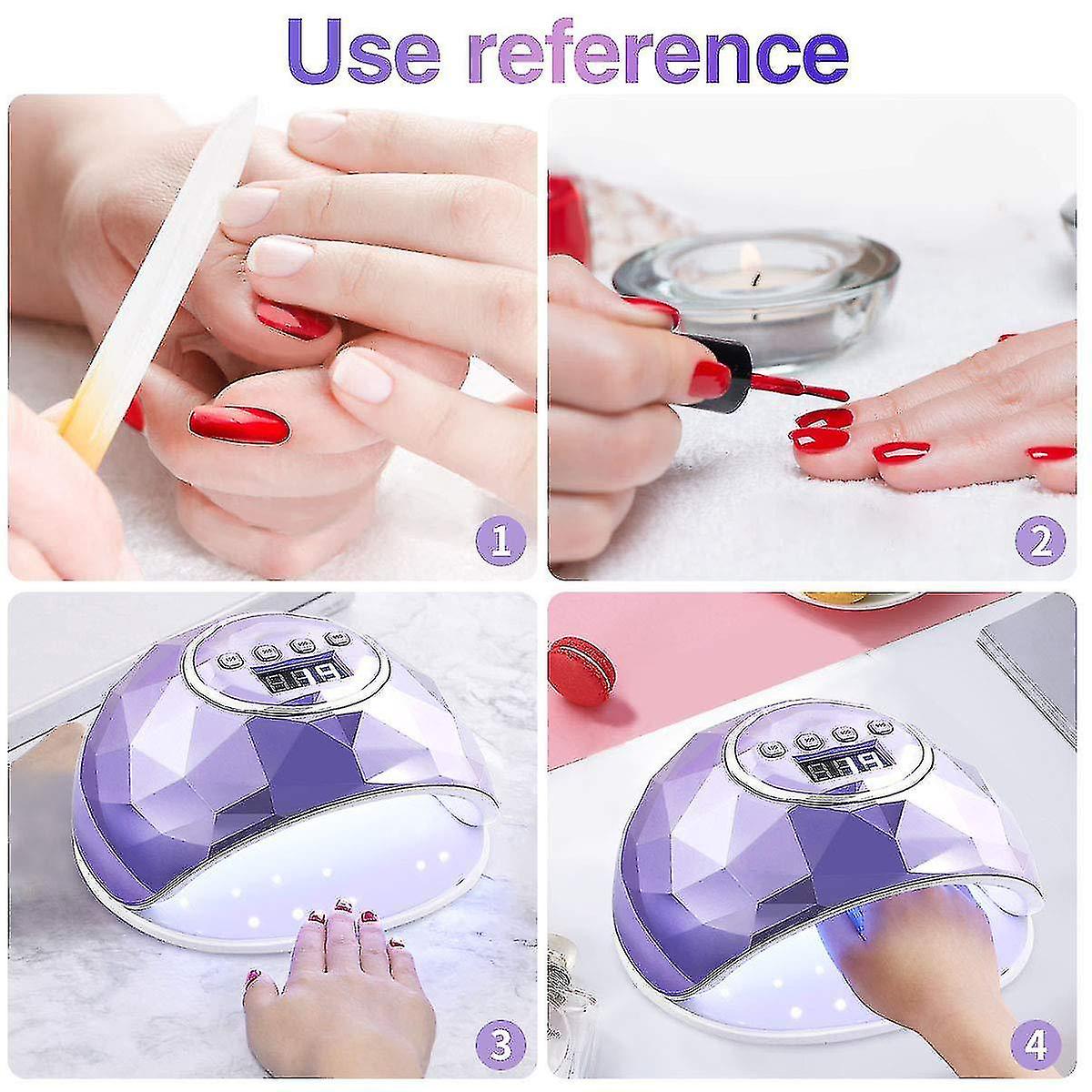 Uv Led Lamp For Nails Manicure For Drying Gel Polish Fast Dryer Nail ...