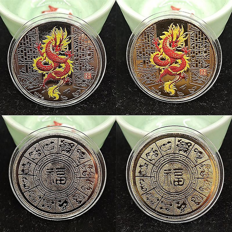 2024 Traditional Chinese Commemorative Coin Collection Dragon Painted ...