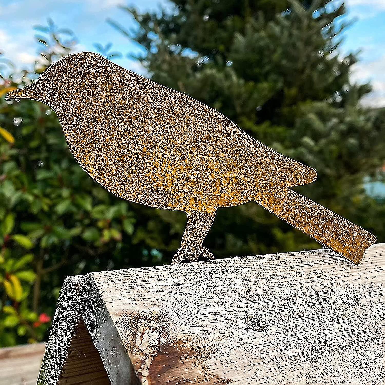 Garden Decoration Rust, Rusty Birds With Screw For Screwing Into Wood ...