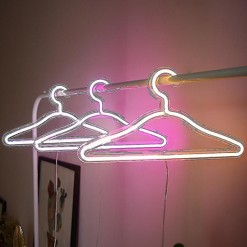 Led Clothes Hanger Neon Night Home Bedroom Decorative Coat Hanger ...