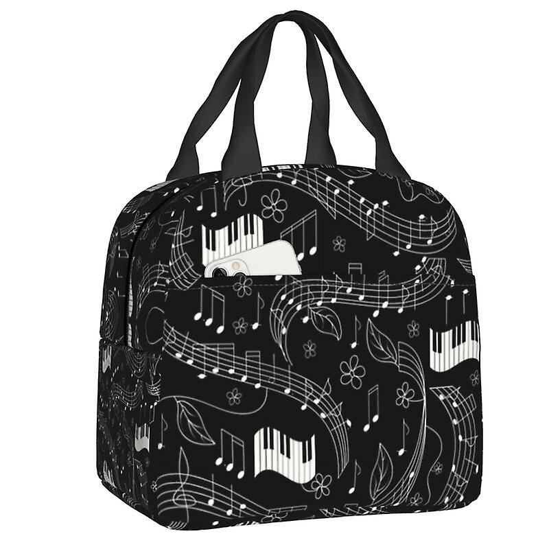 Beethoven With Flying Music Notes Lunch Bag Women Thermal Cooler ...