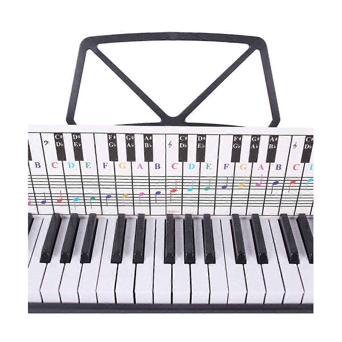 61Keys 88 Keys Piano Keyboard Reference Chart Five Line Piano Reference ...