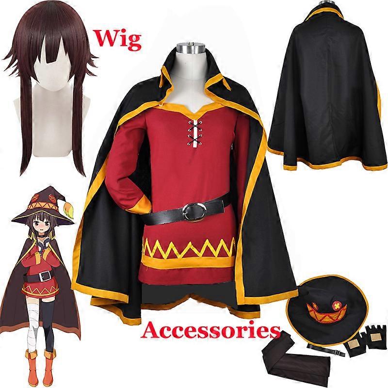 Halloween KonoSuba Megumin Cloak Robe Uniforme ensemble complet Tenue ...