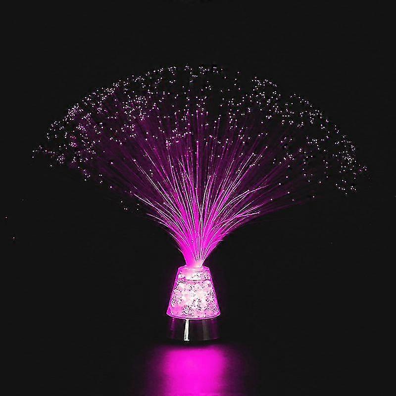 Fiber Optic Lamp Color Changing Crystal Base - Usb/battery Powered ...