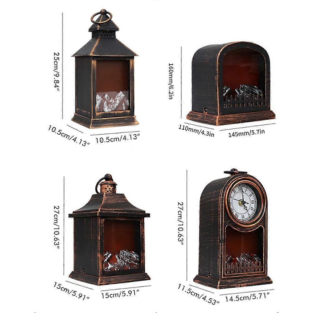 Fireplace Lantern Multi Purpose Christmas Fireplace Lamp LED Logs Fire ...