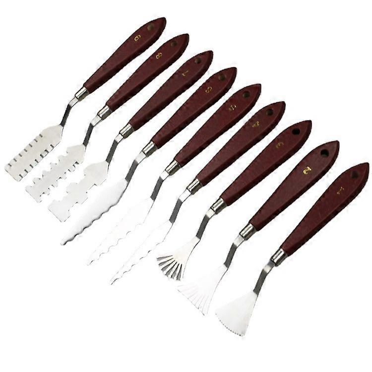 9 PCS Palette Knife Set Flexible Spatula Stainless Steel Art Paint ...