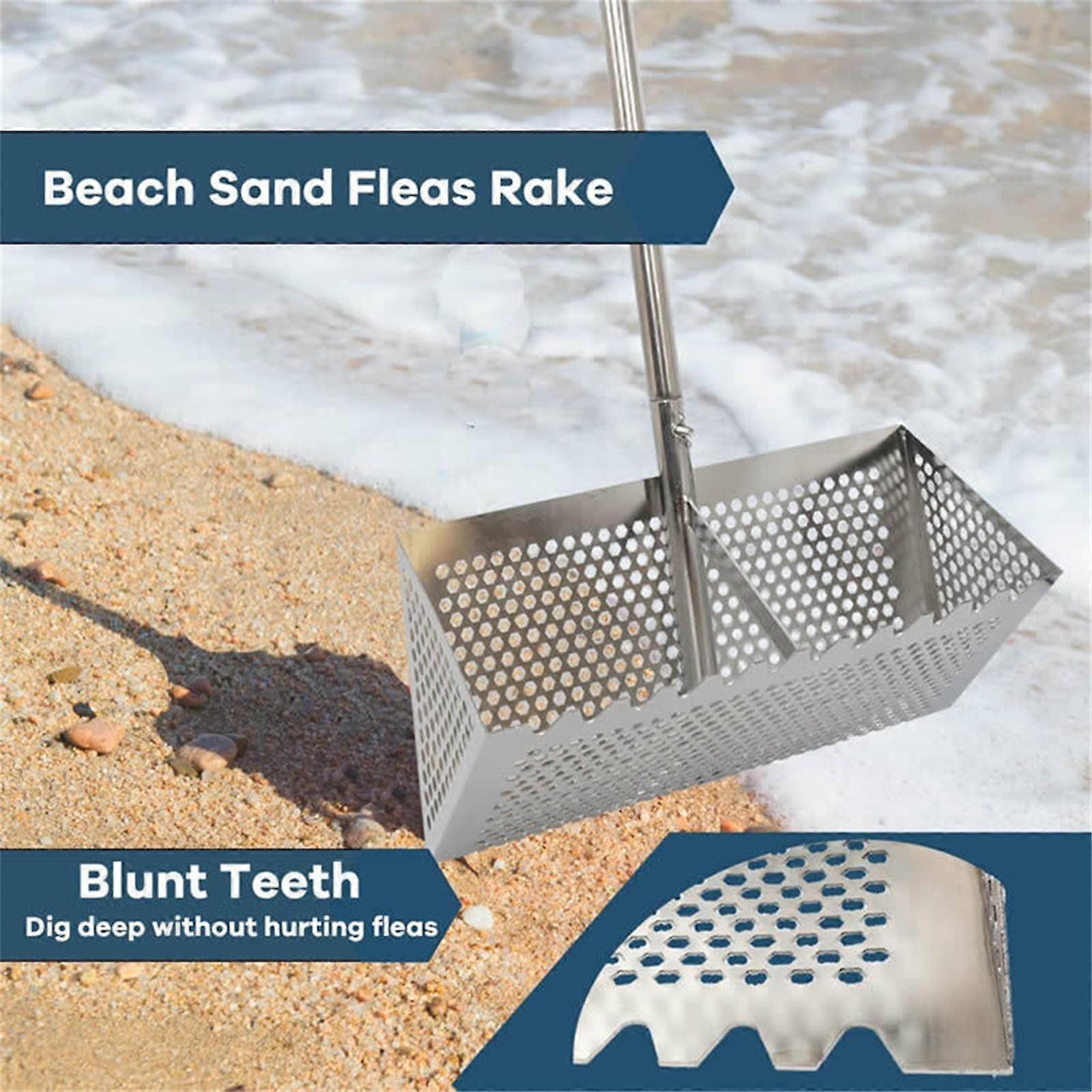 Sand Fleas Rake for Beach Heavy Duty Beach Sand Rake Steel Sand Sifter ...
