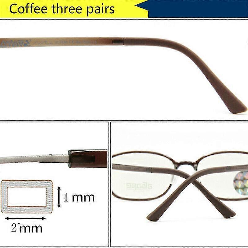 3 Pairs Silicone Temple Tips Anti-slip Eyeglass Flat Ear Tubes ...