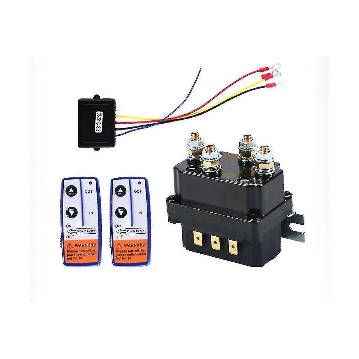 12v 250a Winch Remote Contactor Winch Control Solenoid Relay Twin ...