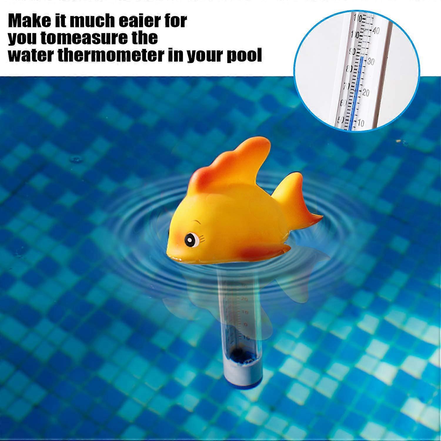 Swimming Pool Thermometer, (Gold) Floating Pool Thermometer Cartoon ...