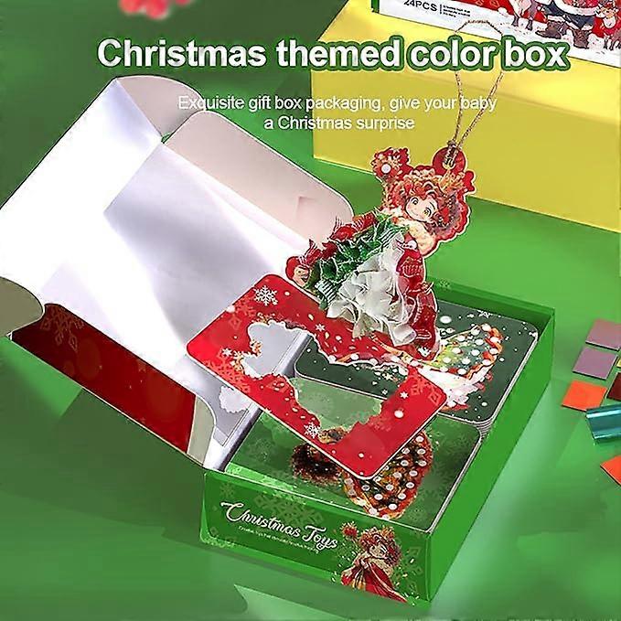 24 Themed Christmas Tree DIY Ornaments, DIY Puncture Painting Pendant ...