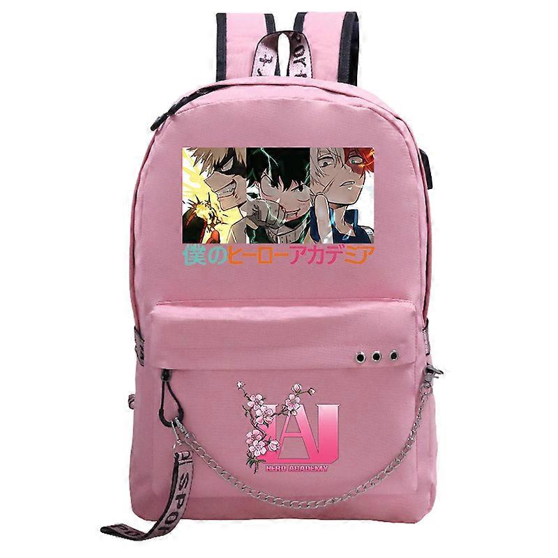 USB Charging Backpack My Hero Academia Shoto Todoroki Bakugou Deku ...