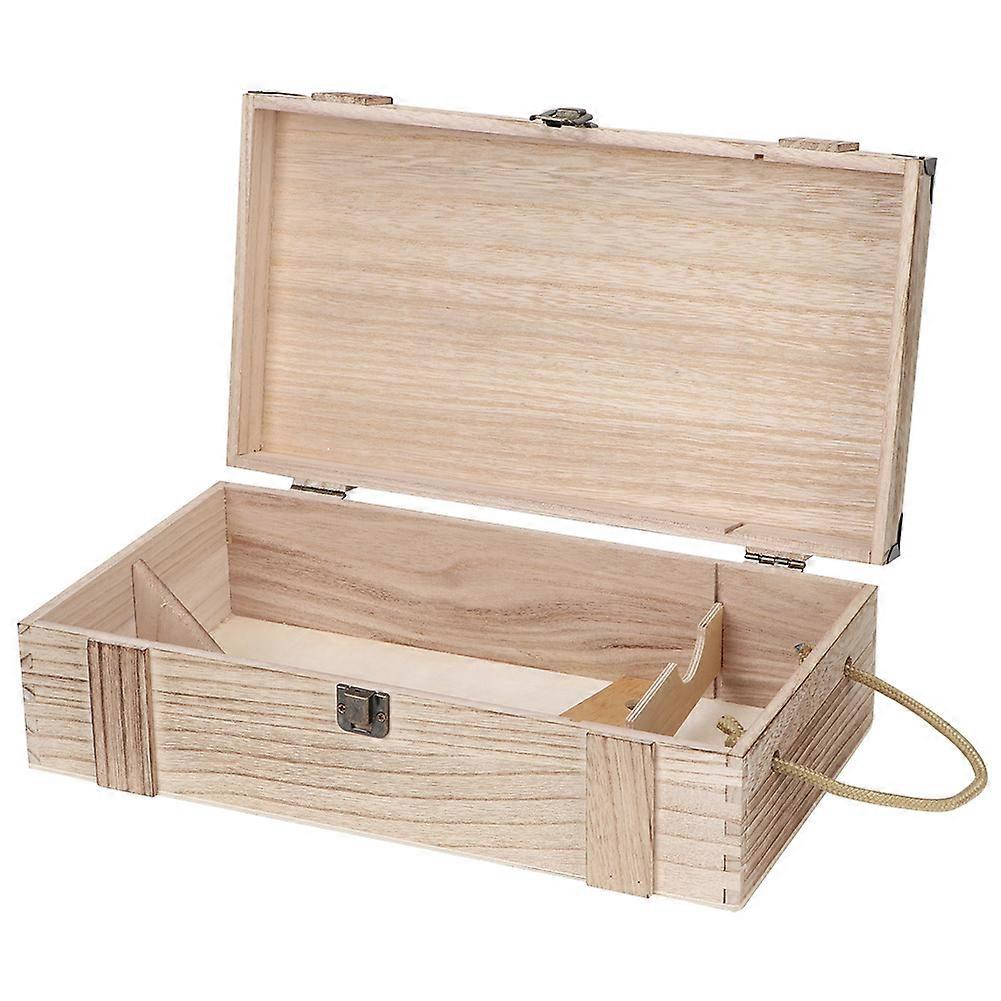 Vintage Retro Wooden Wine Storage Box for 2 Bottles - Gift Decoration ...