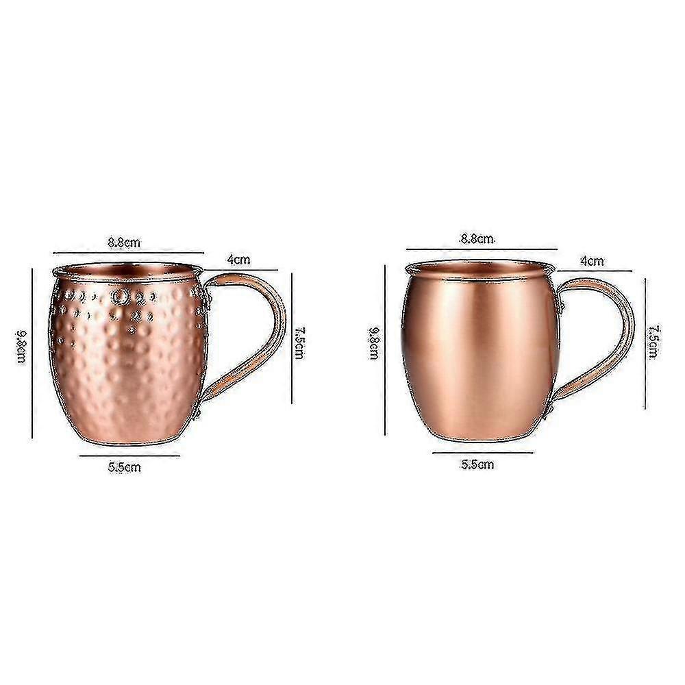 530ml 100% Pure Copper Mug Moscow Mule Mug Drum Cup Cocktail Cup Pure ...