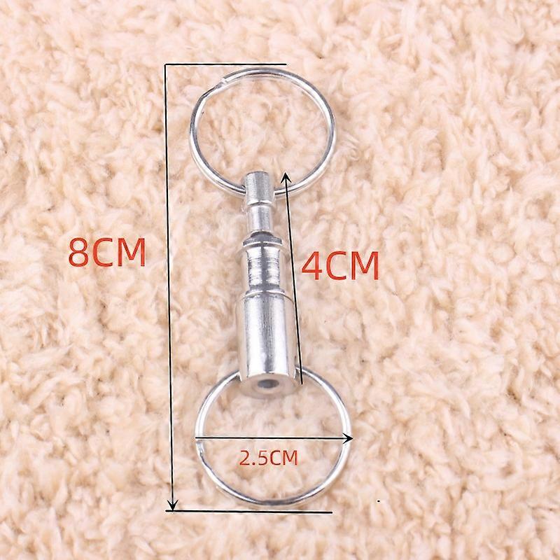 6pcs Double Head Keychains Detachable Metal Keyring Comfortable and ...