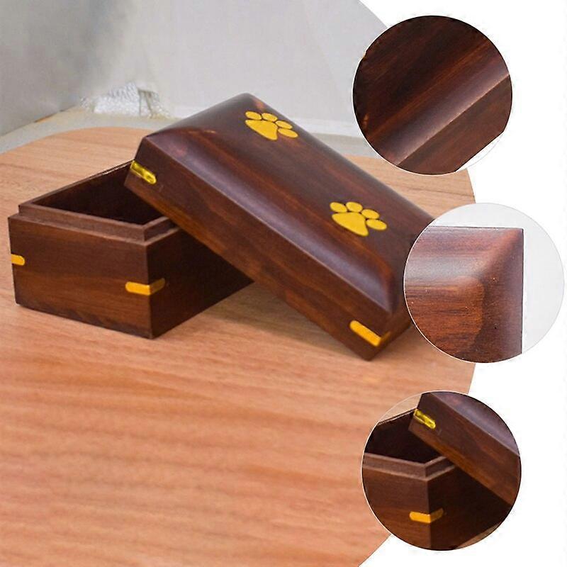Pet Memorial Urn Cremation Box Keepsake Wooden and Ceramic for Cat Dog ...