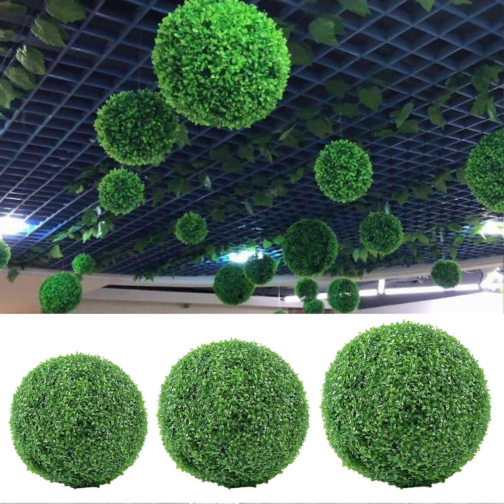 Artificial Plant Topiary Ball Decoration Faux Boxwood Ball UV Resistant ...