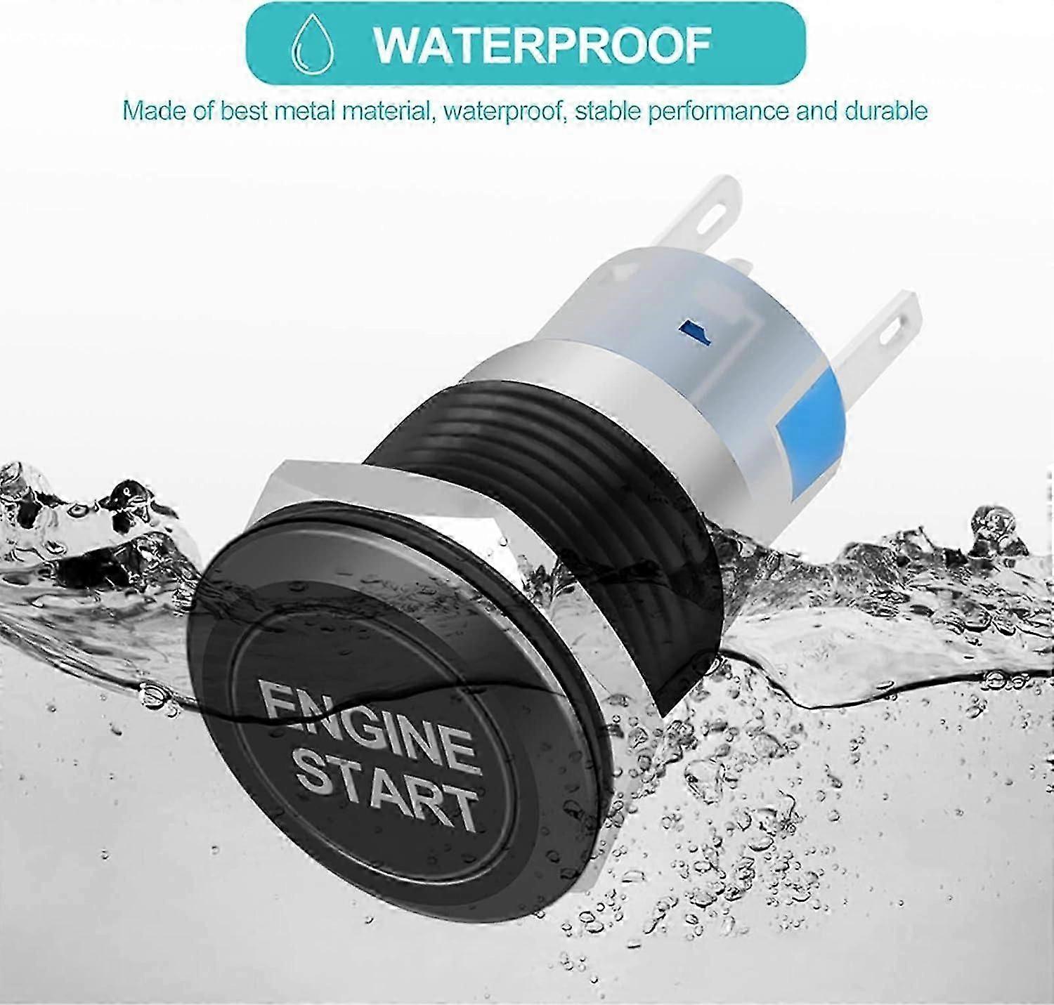 12V Car Start Button, 19mm Ignition Switch Car Ignition Switch Engine ...