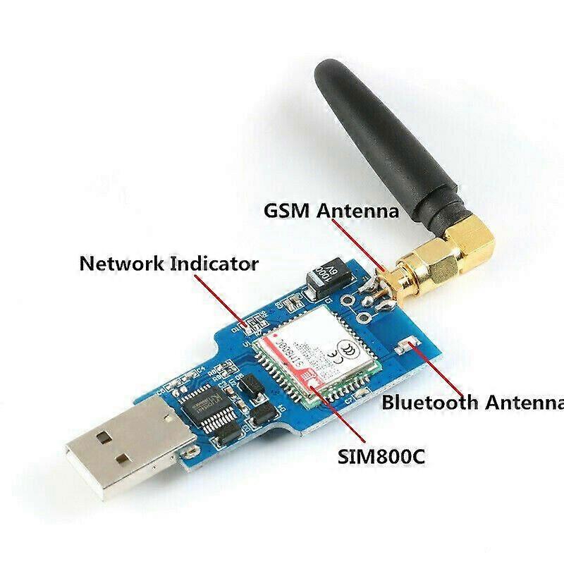 USB to GSM Module Quad-Band GSM GPRS SIM800C Module for Bluetooth SMS ...