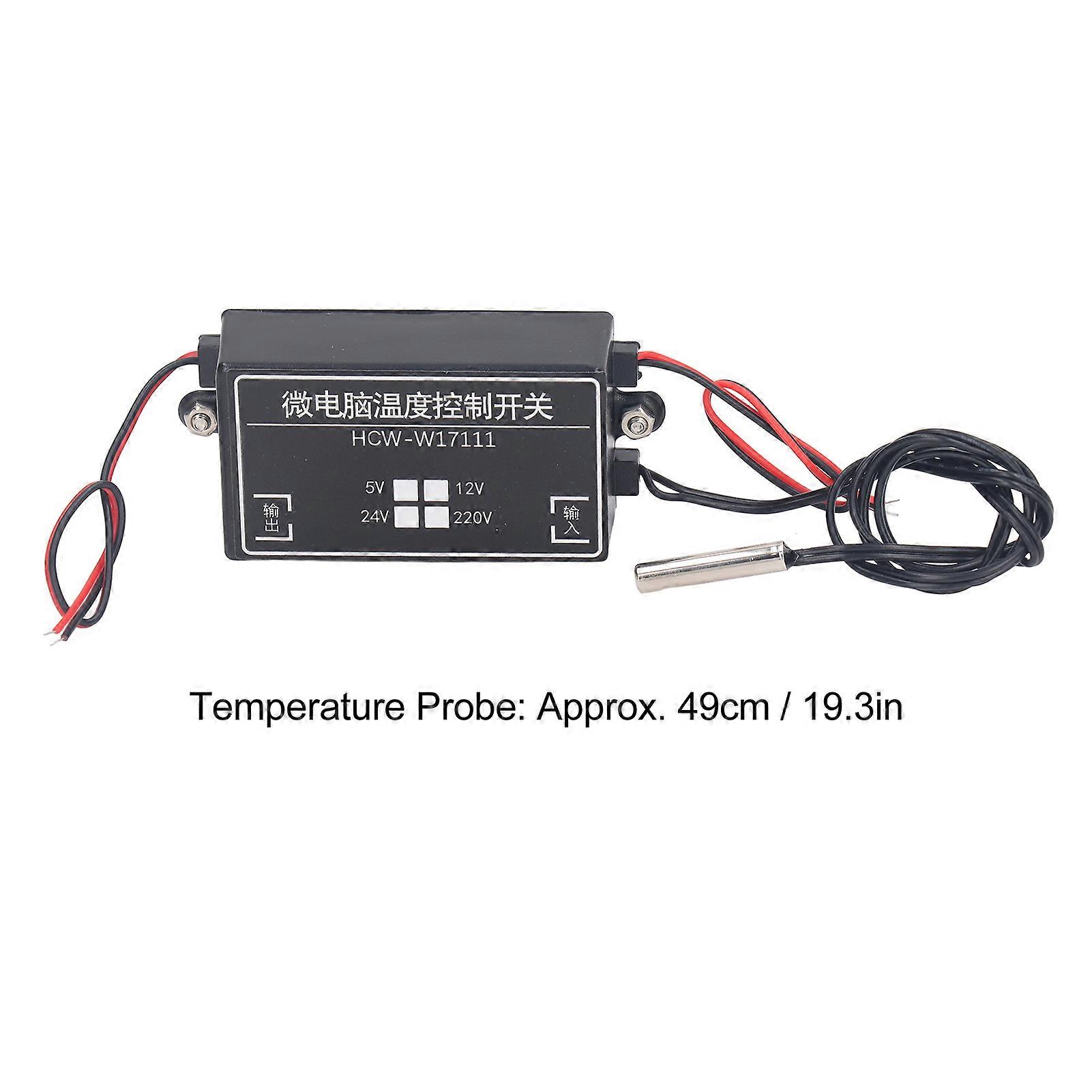 Temperature Controller 12V Microcomputer Digital Thermostat Adjustable ...