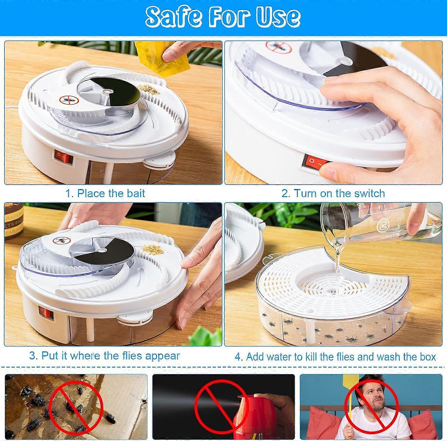 Electric Fly Trap, Automatic Gnat & Insect Catcher, Indoor Pest Control ...