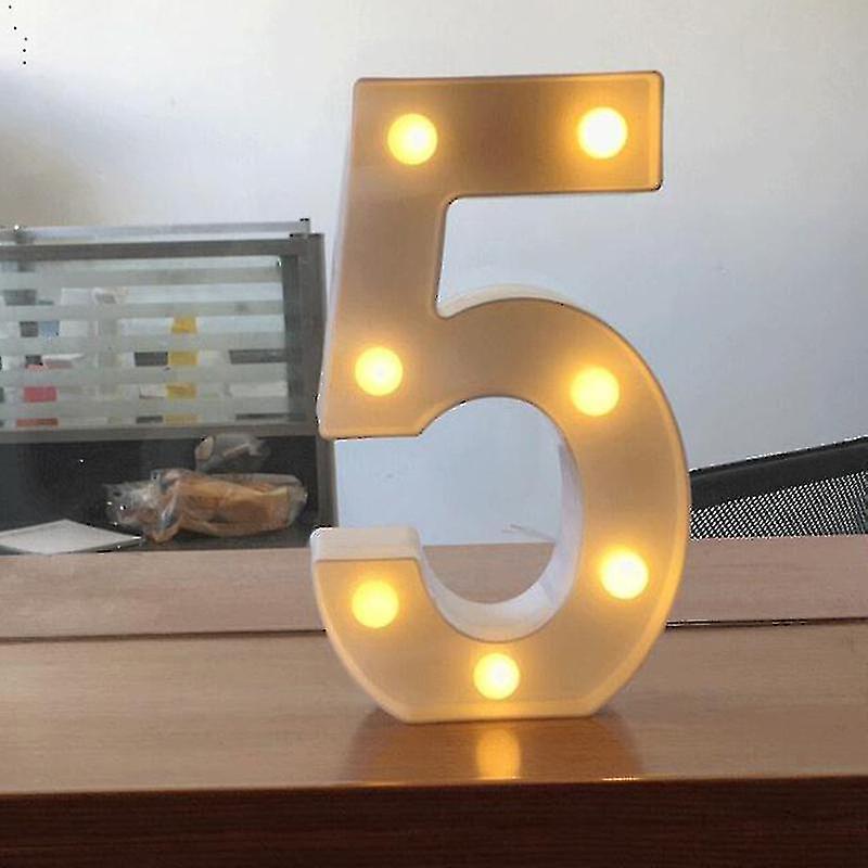 Large Number Led Lights Light Up Plastic Party Birthday Age Wedding ...