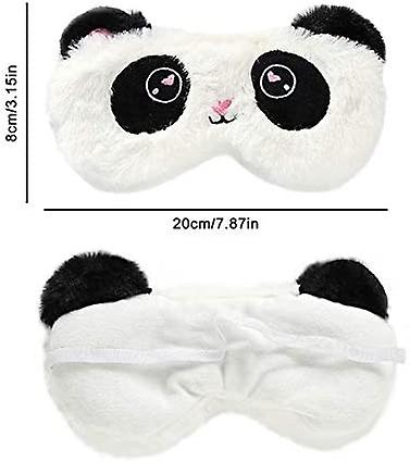 Plush Sleeping Masks 2 Pack Soft Animal Design Eye Blindfold Snoring ...