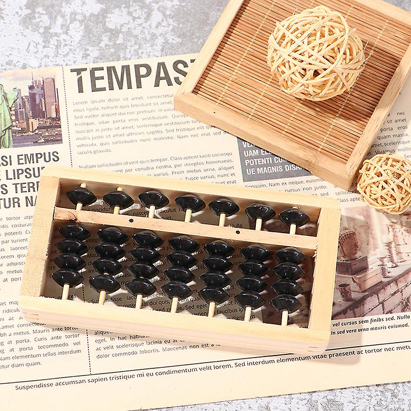 7 stavar pärlor kulram trä soroban kolumn matematikhjälpmedel forntida ...