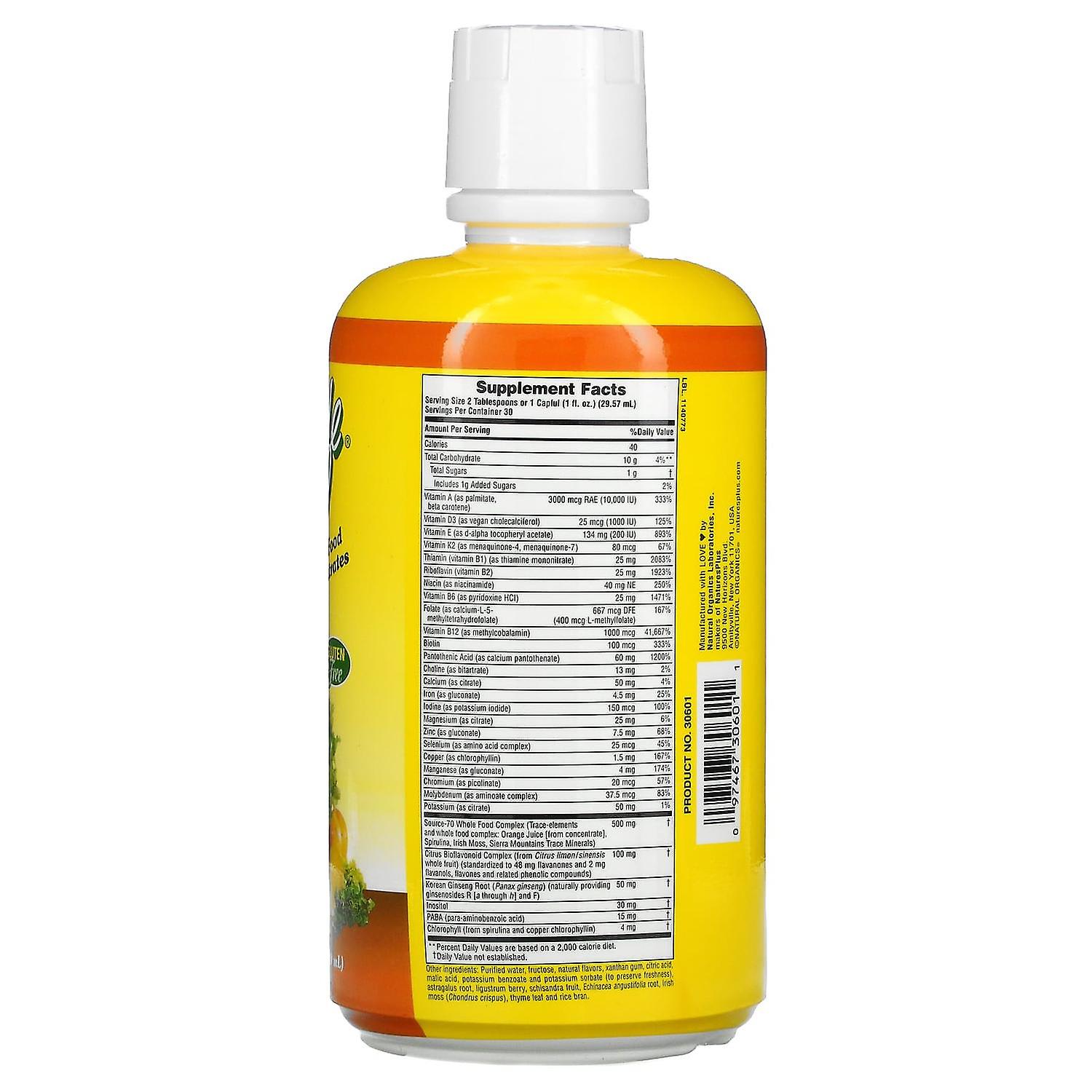 NaturesPlus, Source of Life, Liquid Multi-Vitamin & Mineral Supplement ...