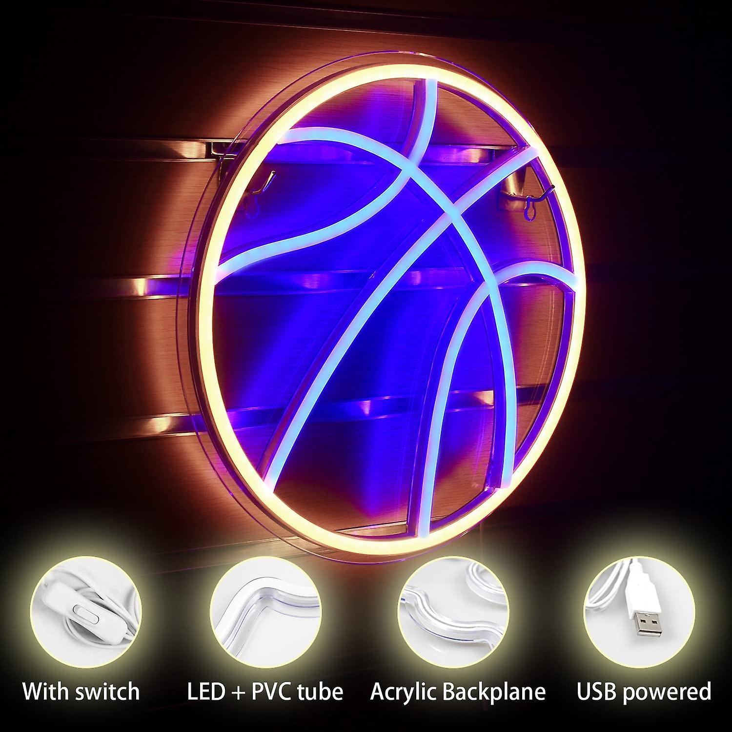 Basketball neon logo Basketball LED neon walls neon cool neon logo ...