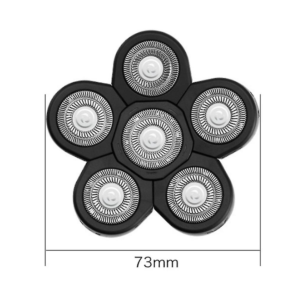 Replacement Shaver Head For Bald Men, 6 Heads Beard Hair Replacement ...